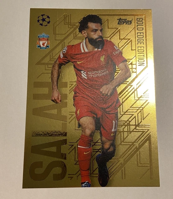 TOPPS MATCH ATTAX 2024/25 Ge 4 Mohamed Salah (Liverpool) Gold Edge ...