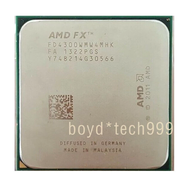 AMD FX-SERIES FX-4100 FX-4130 FX-4300 FX-4350 CPU 4Core Socket AM3 ...
