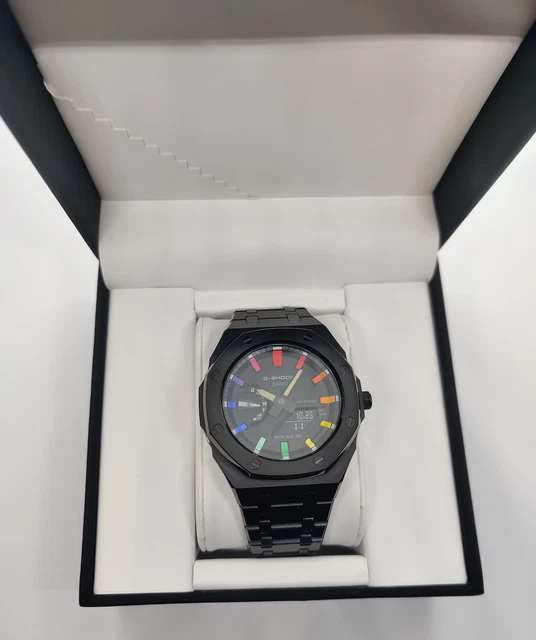 CASIOAK ROYAL OAK Black Metal Black/Rainbow Casio G-SHOCK GA2100 (Gen 5 ...