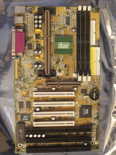 SLOT 1 ATX motherboard AGP PCI ISA VIA ACORP 6BX/VIA/XZ81 FOR PARTS OR ...