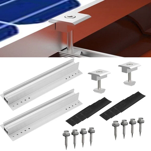 SUPPORT DE TOIT m??tallique trap??zo?dal durable pour panneaux solaires install EUR 30,71 ...