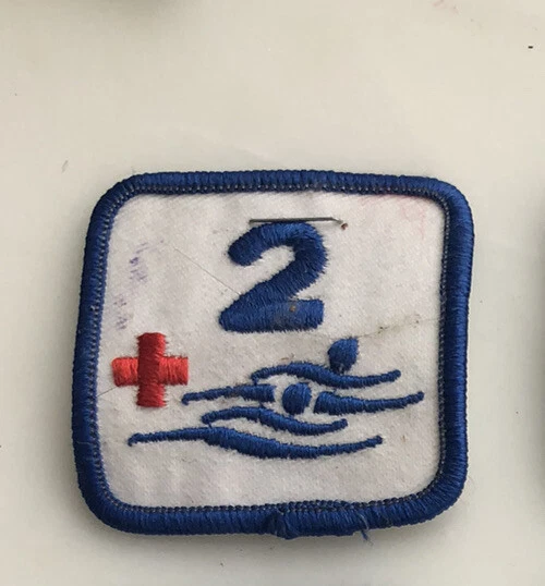 VINTAGE CANADIAN RED Cross Swim Badges - Level 2 Patch Swimming Canada ...