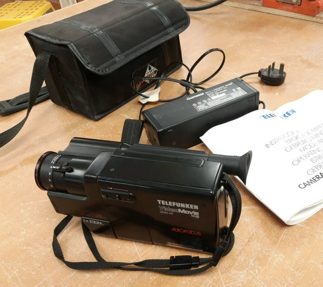 VINTAGE TELEFUNKEN VHS-C HQ Video Movie Camera Recorder 2895AF £20.00 ...
