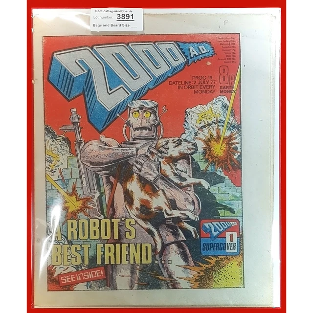 2000AD PROG 19 1st Super Cover Issue Brian Bolland 2 7 77 1977 Comic ...