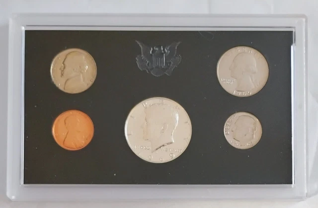 1969-S US MINT 5 Coin Proof Set 40% Silver Kennedy Half $45.81 ...