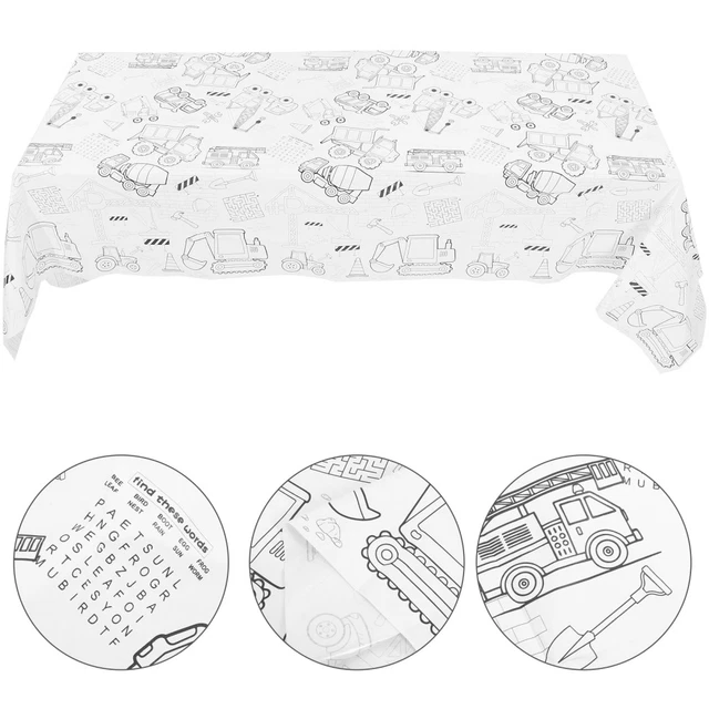 NAPPE EN PAPIER à colorier d'anniversaire, nappe de peinture d ...