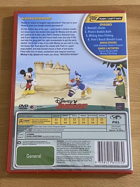 MICKEY MOUSE CLUBHOUSE Mickey's Big Splash DVD Disney Region 4 New ...