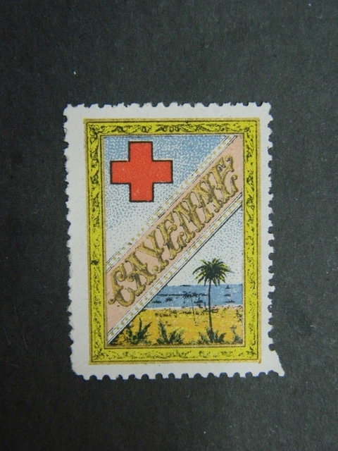 VIGNETTE DELANDRE CROIX-ROUGE Cayenne Guyane Française EUR 2,00 ...