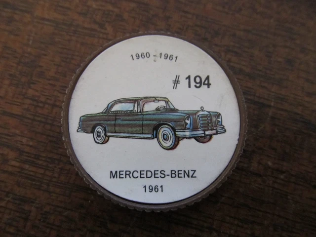 VINTAGE JELLO PICTURE Wheel Coin Auto #194 Mercedes Benz 1961 $3.49 ...