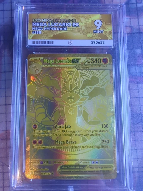 POKÉMON TCG - Mega Lucario EX Hyper Rare 188/132 ACE 9 Mega Evolution ...