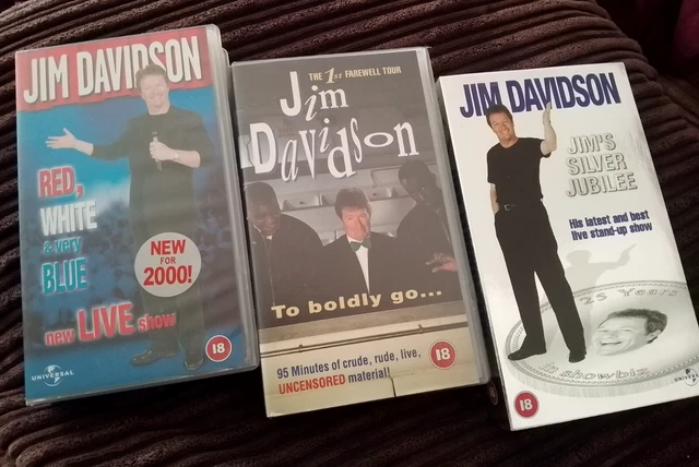 3 X JIM DAVIDSON VHS Tapes £6.95 - PicClick UK