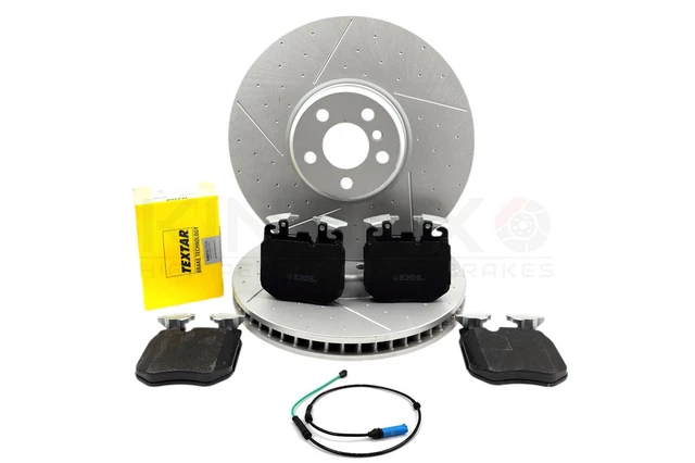 POUR BMW 730I M Sport Alvéolé Rainuré Frein Avant Disques Textar Patins ...