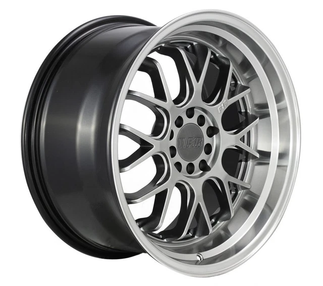 4-NEW 18& F1R F21 v2 Wheels 18x10.5 5x100/5x114.3 40 Hyper Black Polish ...