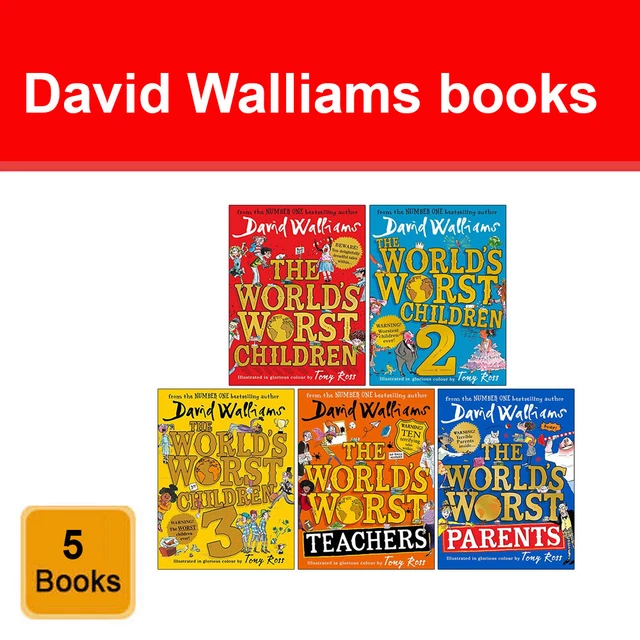 DAVID WALLIAMS WORLD'S Worst Children 5 Books Collection Set Worlds ...