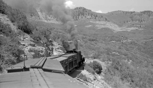 URY UINTAH RAILWAY narrow gauge train engine No 7, SHAY Old Train Photo ...