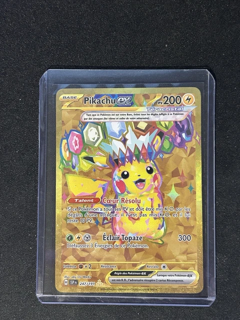 CARTE POKEMON PIKACHU Ex 247/191 EV8 Étincelles Déferlentes FR EUR 200 ...