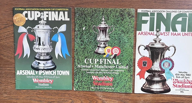ARSENAL FA CUP Final Programmes 1978, 1979 & 1980 £5.00 - PicClick UK
