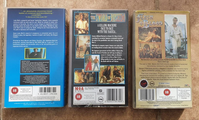 PAL VHS SWORD Of Bushido, Flesh + Blood, Shogun Assassin EUR 11,69 ...