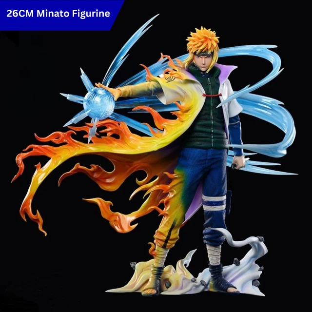 26CM NARUTO MINATO Namikaze LED Rasengan PVC Statue Anime Action Figure ...