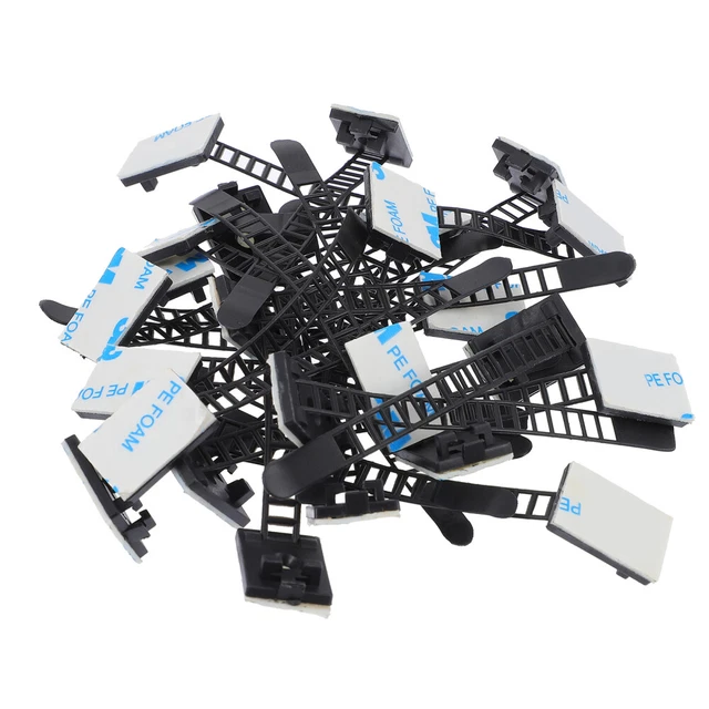 50 PCS MOYEU De Serre-câble Organisateur Attache-câble Serre-câbles Électriques EUR 12,37 ...