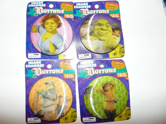 SHREK DONKEY FRIDGE Movie Magnets IMAGE CHANGE Button 3" SHREK THE ...