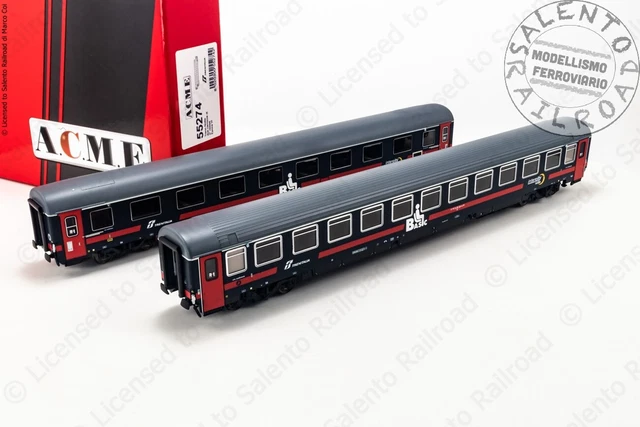 ACME 55274 - H0 1:87 - set di 2 carrozze FS "Intercity Notte ...