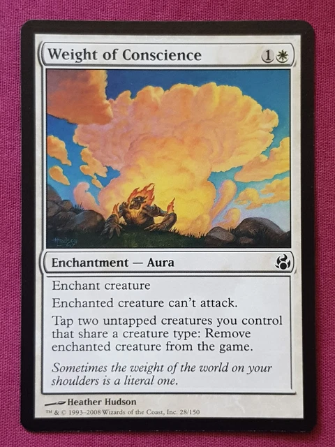 MAGIC THE GATHERING MORNINGTIDE WEIGHT OF CONSCIENCE white card MTG EUR ...
