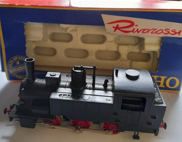 LOCOMOTIVA A VAPORE nera-Locotender FS a tre assi, Gr 835 RIVAROSSI 43 Como IT EUR 110,00 ...