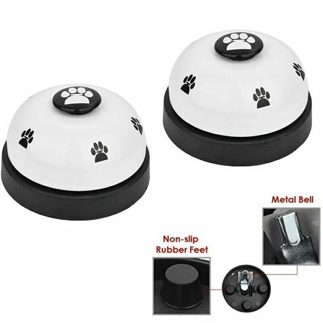 2XPET TRAINING BELL Puppy Dog Cat Dinner Meal Feeding Call Interactive ...