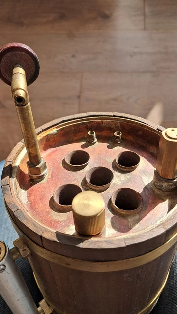 LIVE STEAM VERTICAL boiler with sight glass, safety valve and control ...