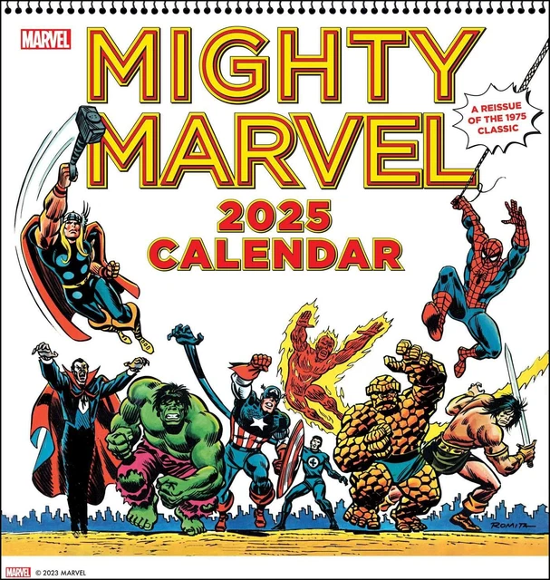 MARVEL ENTERTAI MIGHTY Marvel 2025 Wall Calendar: A Reissue of the 19 ...