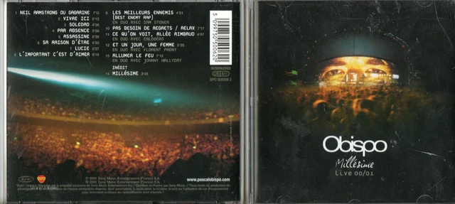 CD ALBUM 14T Pascal Obispo Millesime Live 00/01 Tres Bon Etat De 2001 ...