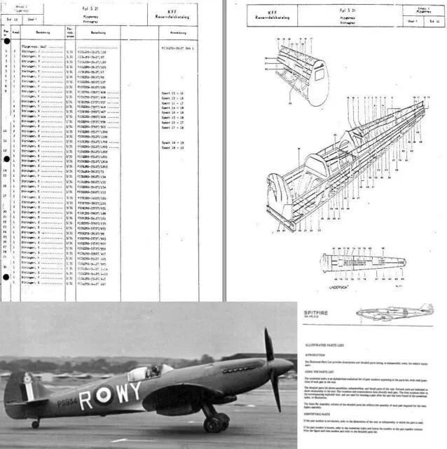 SUPERMARINE SPITFIRE PARTS SERVICE MANUAL 1940's XIX WW2 PDF RARE From Original £12.10 - PicClick UK