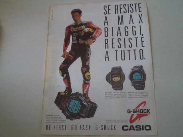 ADVERTISING PUBBLICITÀ 1995 OROLOGIO CASIO G-SHOCK DW-6700 DW-002 DW ...