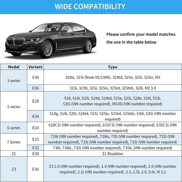 POUR BMW E30 E36 E28 E34 E23 E32 Z1 Z3 différentiel 188 roulement diff kit de reconstruction EUR ...