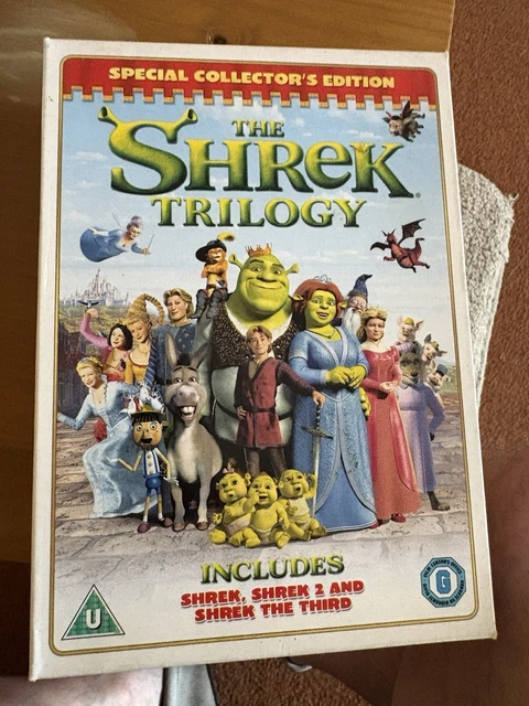 THE SHREK TRILOGY DVD (2007) Andrew Adamson cert U 3 discs Fast and ...