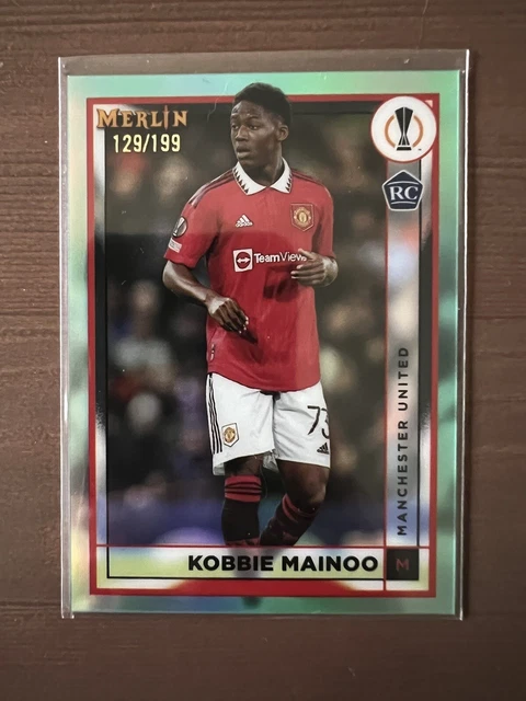 2022-23 TOPPS MERLIN Kobbie Mainoo #97 Rookie RC Aqua/199 Manchester ...