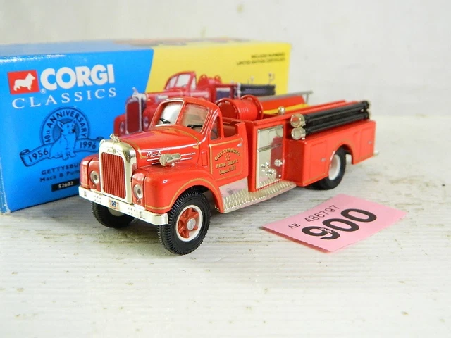 CORGI 1:50 MACK B Pumper Gettysburg Box 52602 £10.00 - PicClick UK