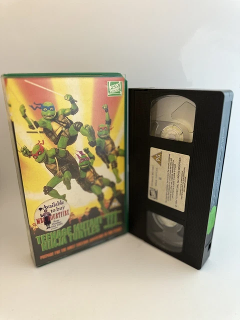 TEENAGE MUTANT NINJA Turtles 3 [VHS] Fox Big Box Ex-Rental Video Tape £ ...