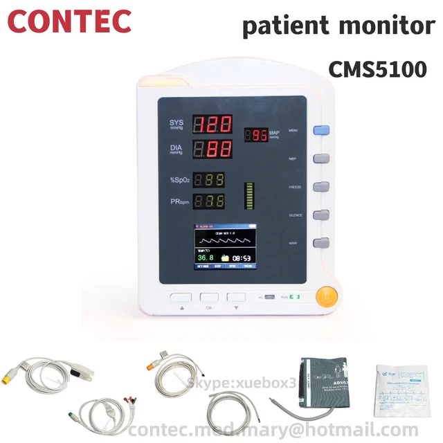 CONTEC VITAL SIGNS Monitor CCU ICU Patient Monitor NIBP SPO2 TEMP ...