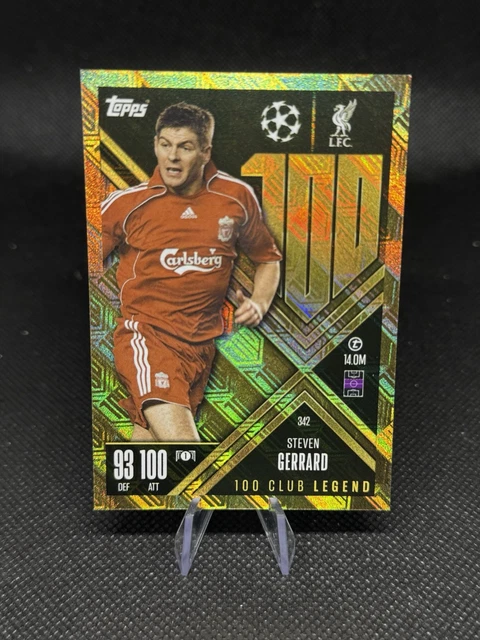 TOPPS MATCH ATTAX EXTRA 2024/25 2025 Steven Gerrard Liverpool 100 Club ...