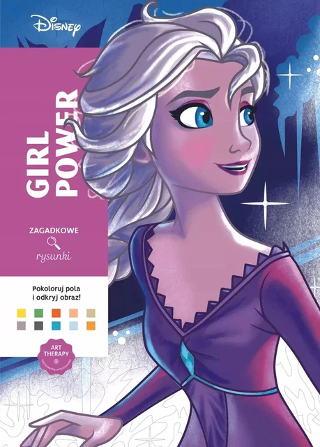 ART THERAPY. KOLOROWANKA antystresowa. Disney. Girl power. Zagadkowe ...