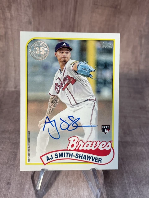 2024 TOPPS AJ smith shawver Rookie On Card Auto 35th Atlanta Braves EUR ...