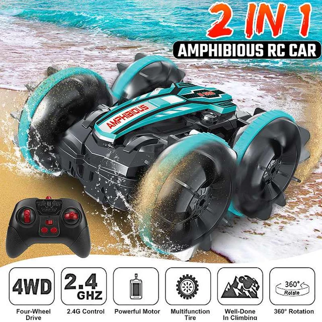 ALL TERRAIN REMOTE Control Car Boat Toy 4WD Amphibious RC Vehicle 2.4Ghz OffRoad £11.89 ...