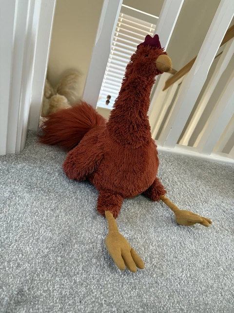 JELLYCAT ROBBIE ROOSTER Orange/brown soft plush toy collectible retired ...