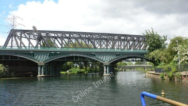 PHOTO 6X4 RAILWAY Bridge Peterborough Main line railway bridge crossing ...