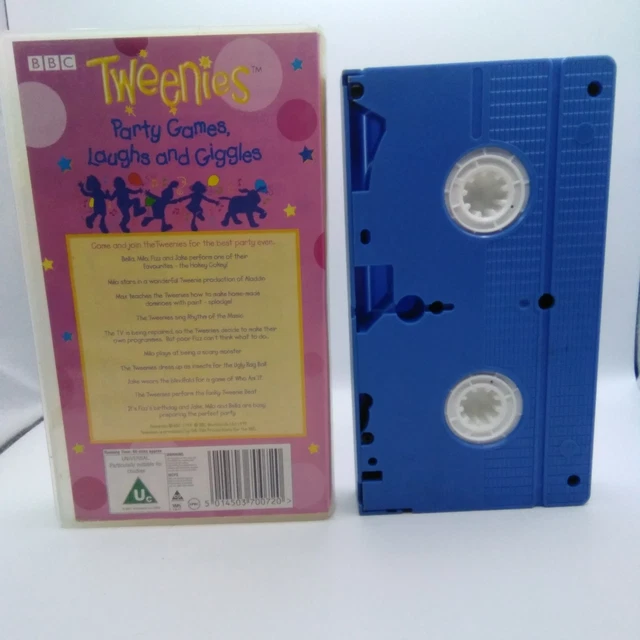 TWEENIES PARTY GAMES, Laughs And Giggles VHS Video with Rare Blue Tape ...