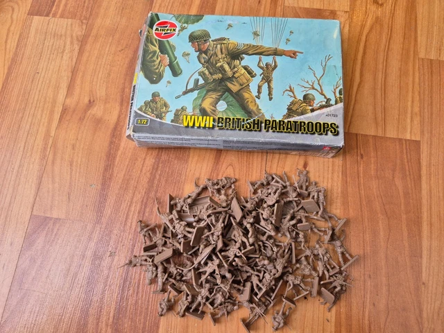 COMPLETE AIRFIX 1/72 Ww2 British Army Paratroops Plastic Model Soldiers ...