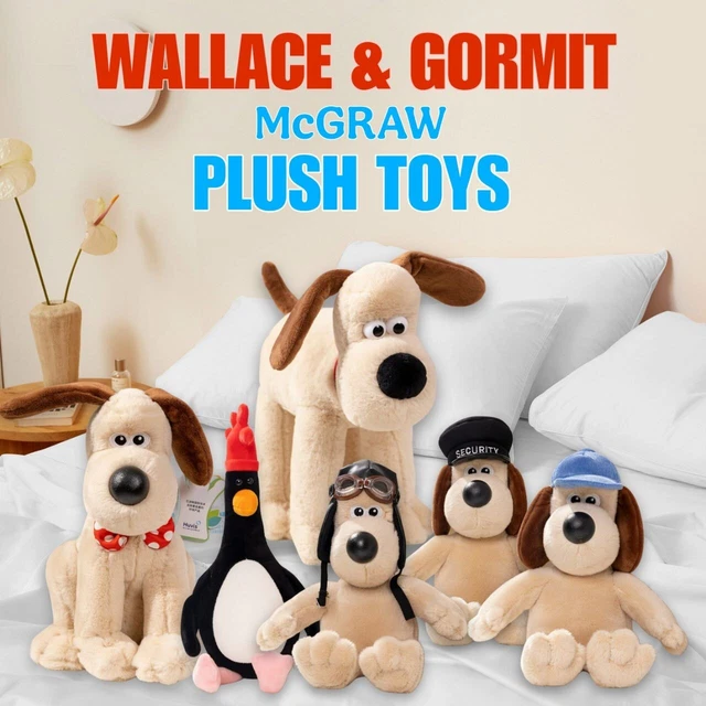 WALLACE AND GROMIT Plush Toys Gromit Pilot Doll McGraw Plush 25cm ...