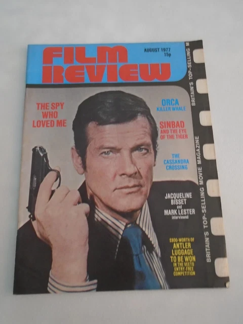 RARE VINTAGE AUGUST 1977 Film Review Magazine Roger Moore On Cover ...